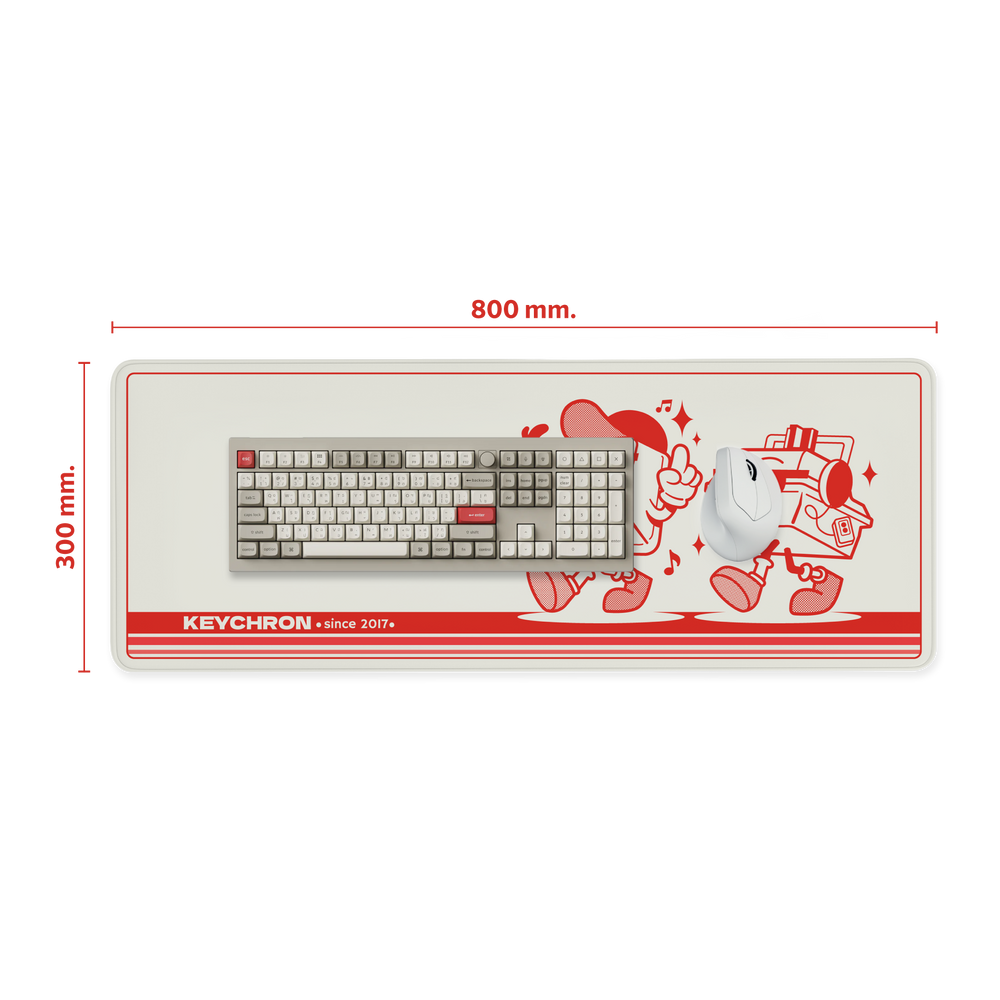 แผ่นรองบนโต๊ะทำงาน Keychron Desk Mat Retro 80s Edition