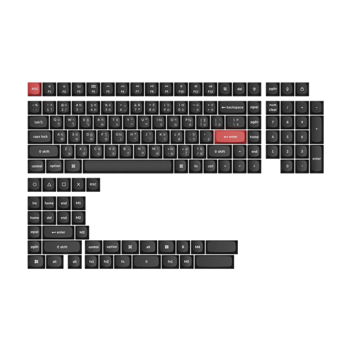 Thai Double Shot PBT OSA Full Set Keycap Set | Keychron Thailand